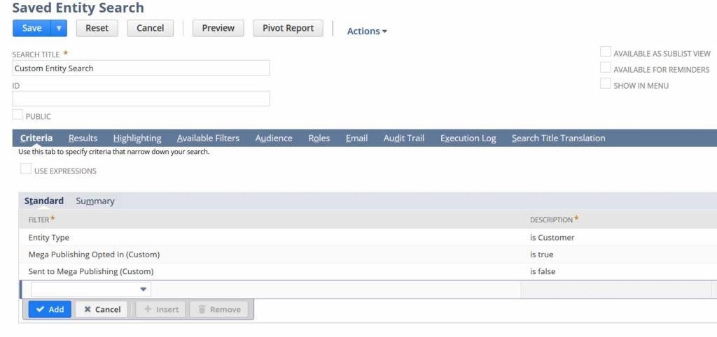 Netsuite Customization Creating A Csv From Saved Search