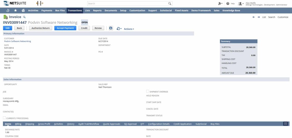 Customizing NetSuite Sending Multiple Invoices In One File